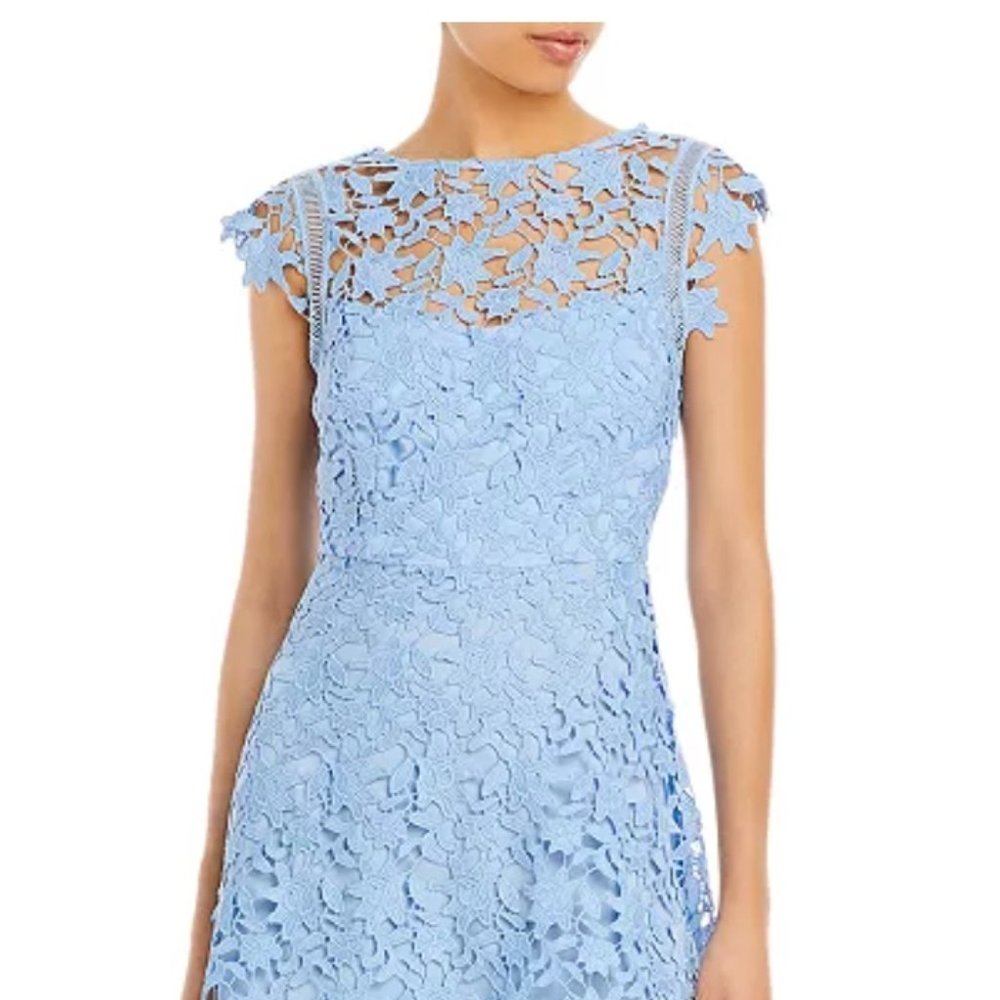 Eliza J Lace Asymmetric Cocktail Dress Size 8 Gem